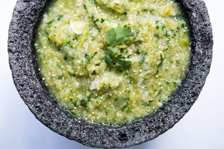 A Truly Mexican Salsa Verde ?? Real Molcajete Style