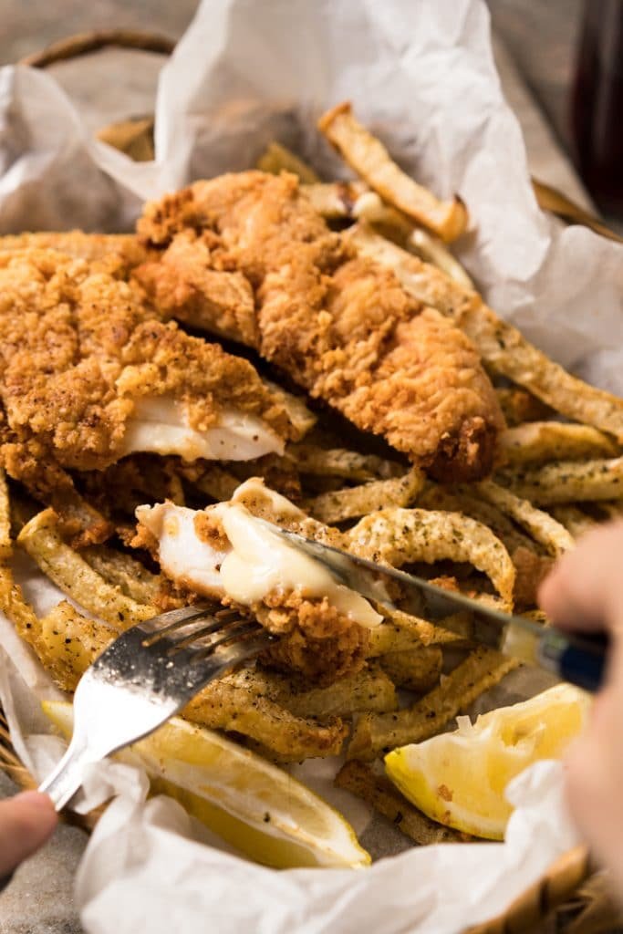 (Totally Unbelievable!) Keto Fish and Chips - gnom-gnom